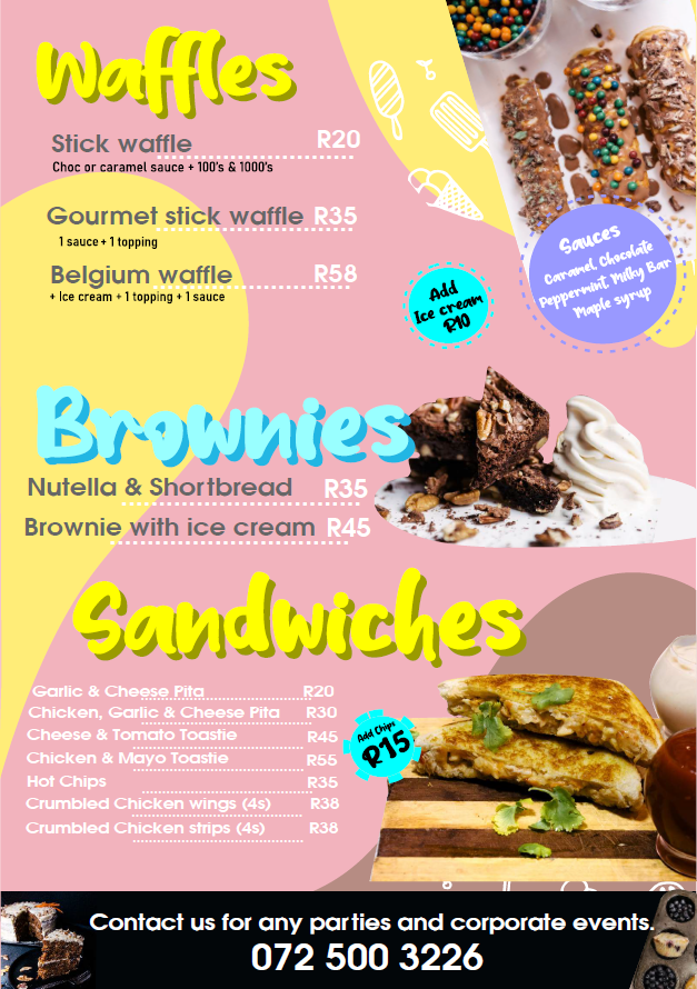 Menu – Sugar Fix Creations